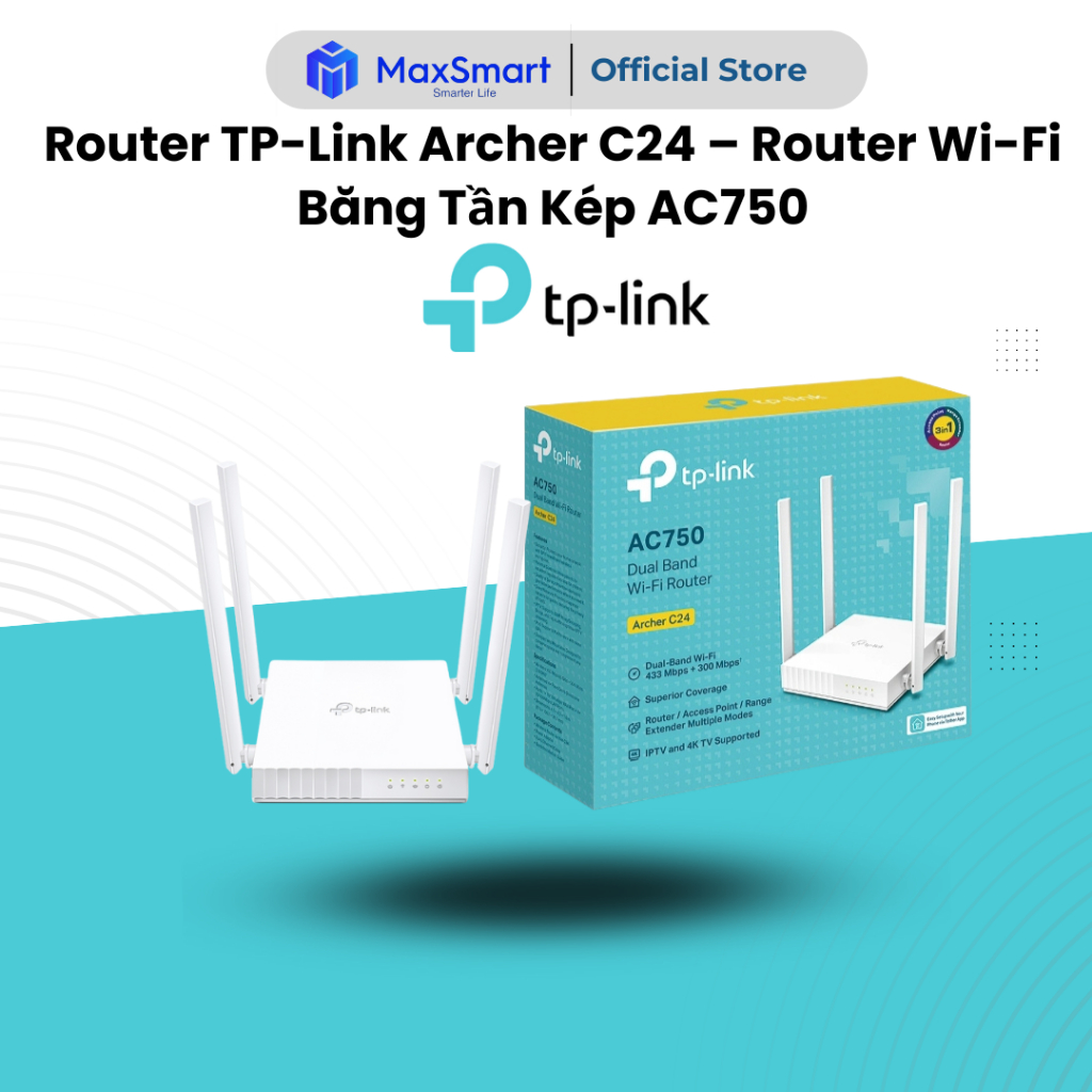 Tp-link Archer C24 Router – AC750 Dual Band Wi-Fi Router | Shopee Malaysia