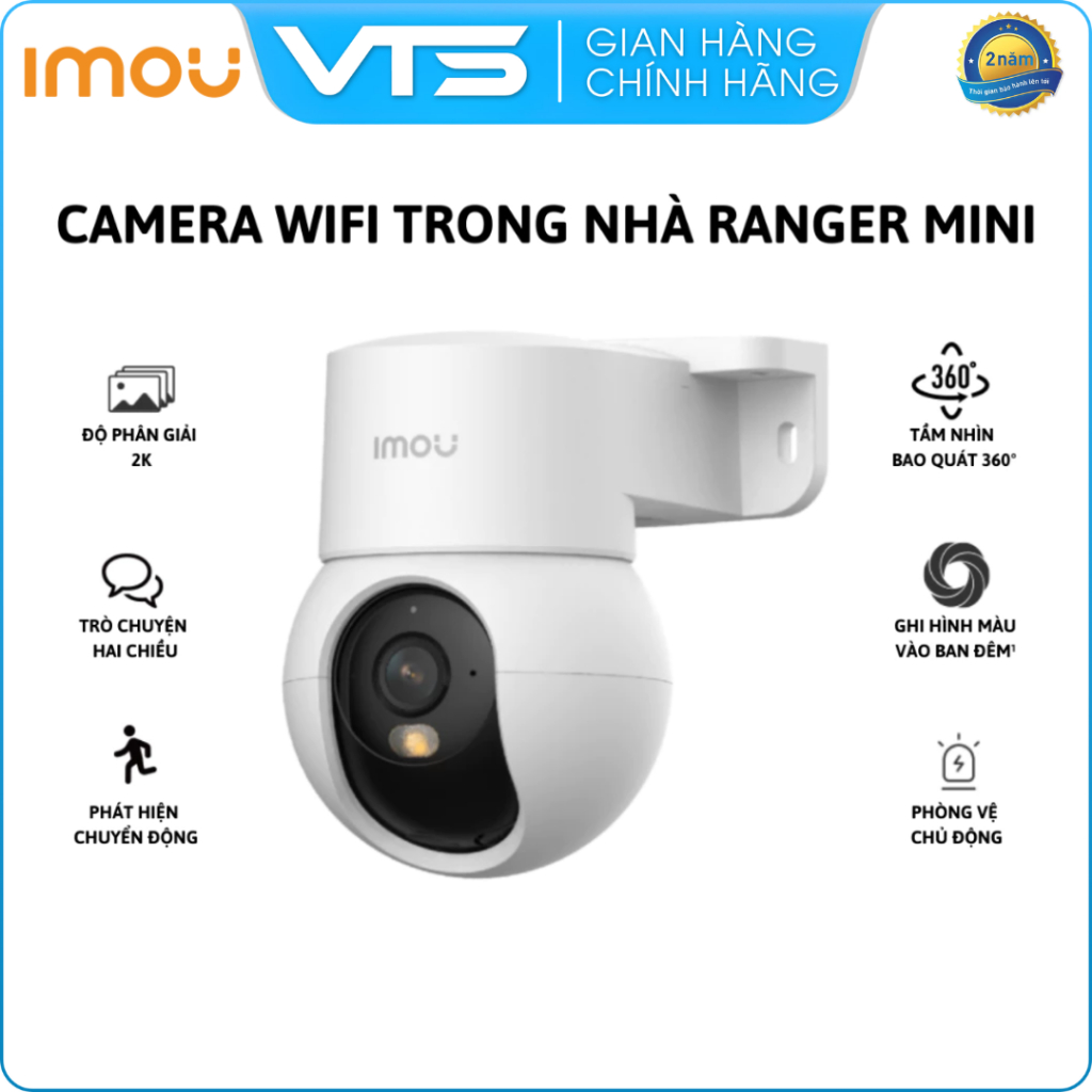 IMOU Indoor Wifi Camera Ranger Mini K2MP 3MP/5MP, Built-in Stand, Smart ...