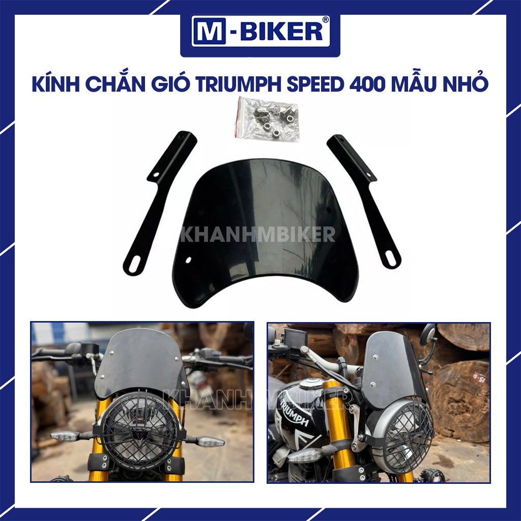 Small model Speed 400 Windshield, Triumph Speed 400 headlight crown ...