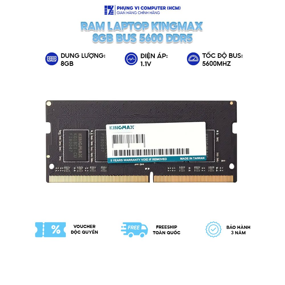 Kingmax Laptop Ram 8GB bus 5600 DDR5 - Genuine product - | Shopee Malaysia