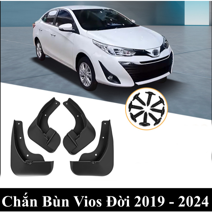 Toyota Vios 2019 - 2024 Mud Flaps Made of Plastic with Screws | Shopee ...