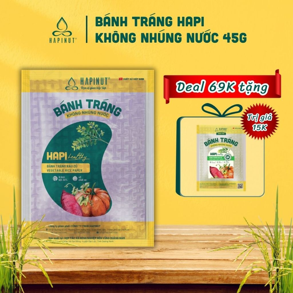 Hapi purple sweet potato rice paper - no dipping in water 45 g | Shopee ...