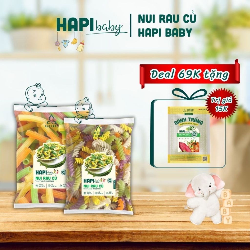 Hapi BABY Nutritional Vegetable Pasta - Low starch, High fiber - 100 g ...