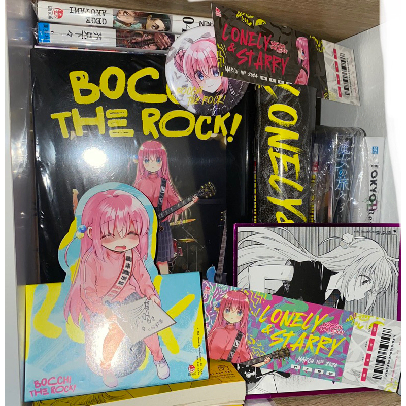 Bocchi The Rock Complete Set - Volume 1 + Poster + Shikishi + Badge ...