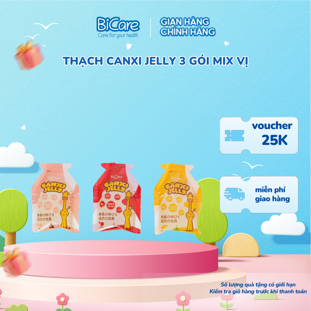 Bicare Calcium Jelly helps increase baby's height - Box of 3 packs (Mix ...
