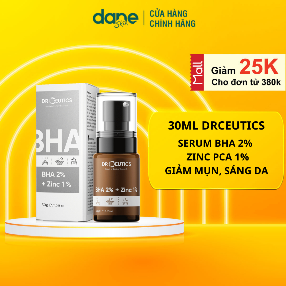 Serum for Acne Skin BHA 2% + Zinc PCA 1%DRCEUTICS reduces acne and reduces oil secretion 30g ...