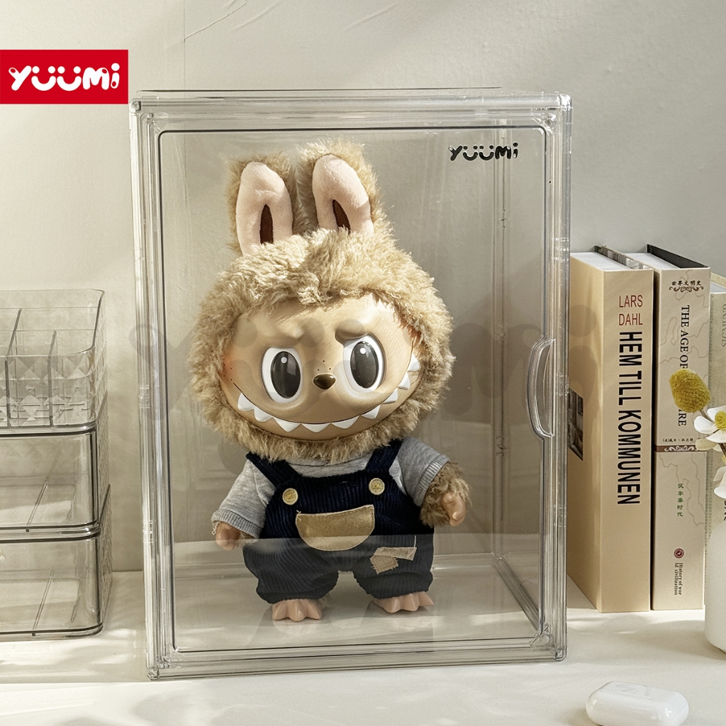 Yuumi Transparent Plastic Labubu Model Display Box,Household Dustproof ...