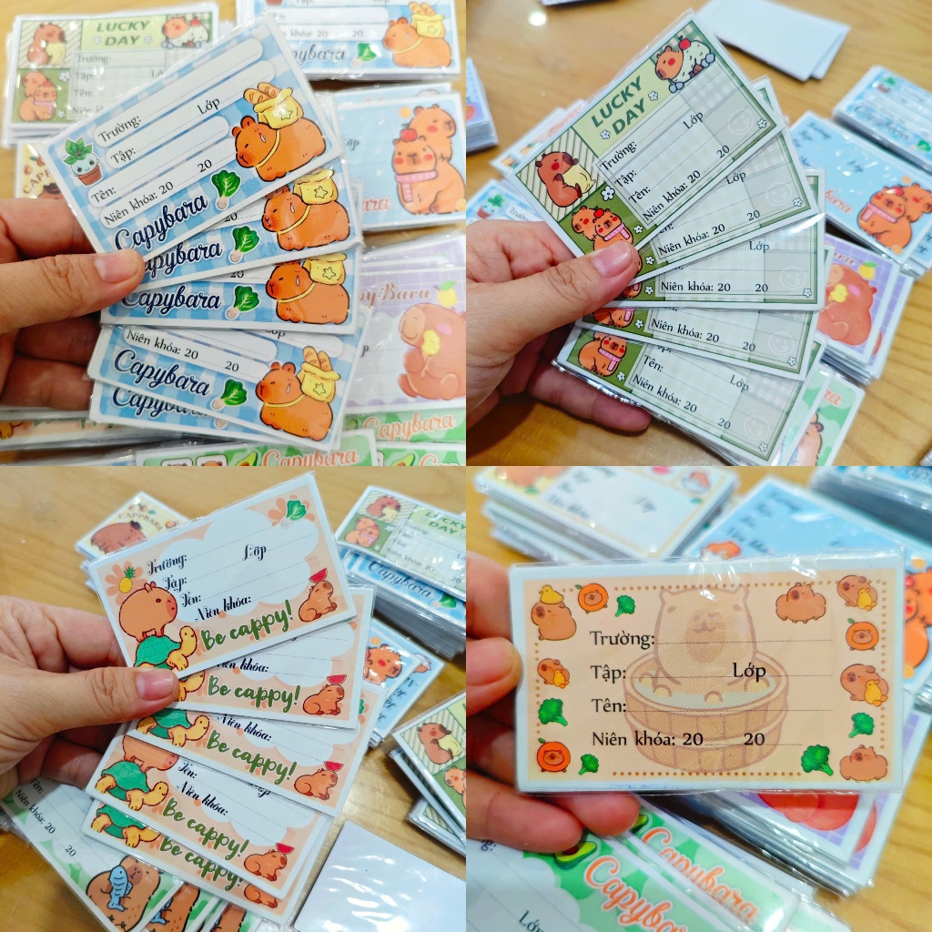 Set of 10 cute CAPYBARA notebook labels (random) | Shopee Malaysia