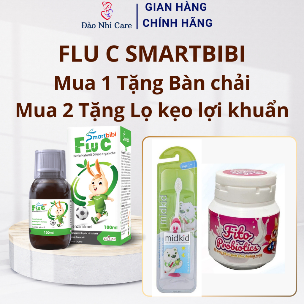 [Code 25%] Smartbibi Flu C Cough Syrup Helps Relieve Sore Throat, Sore ...