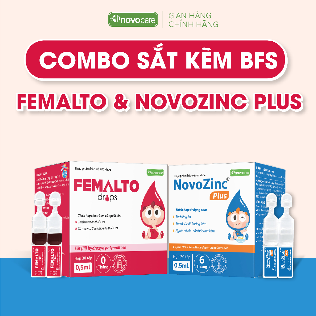 Bfs Novocare iron and zinc shrimp Combo - Femalto Iron + NovoZinc Plus ...
