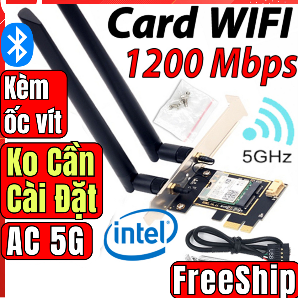 Fast intel AC 5G Wifi Card with High Speed Bluetooth Dual Band Wifi ...
