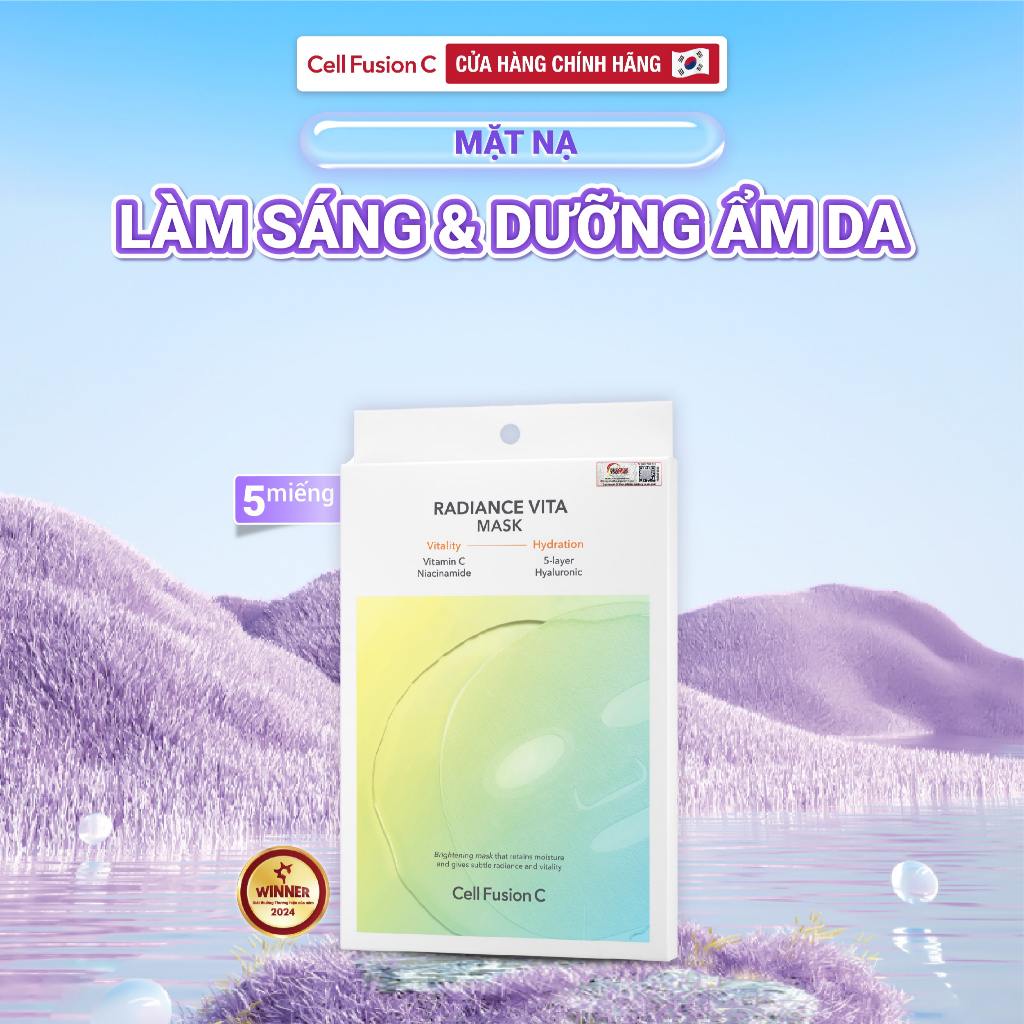 Brightening Mask & Cell Fusion C Radiance Vita Mask 25ML x 5 pieces ...