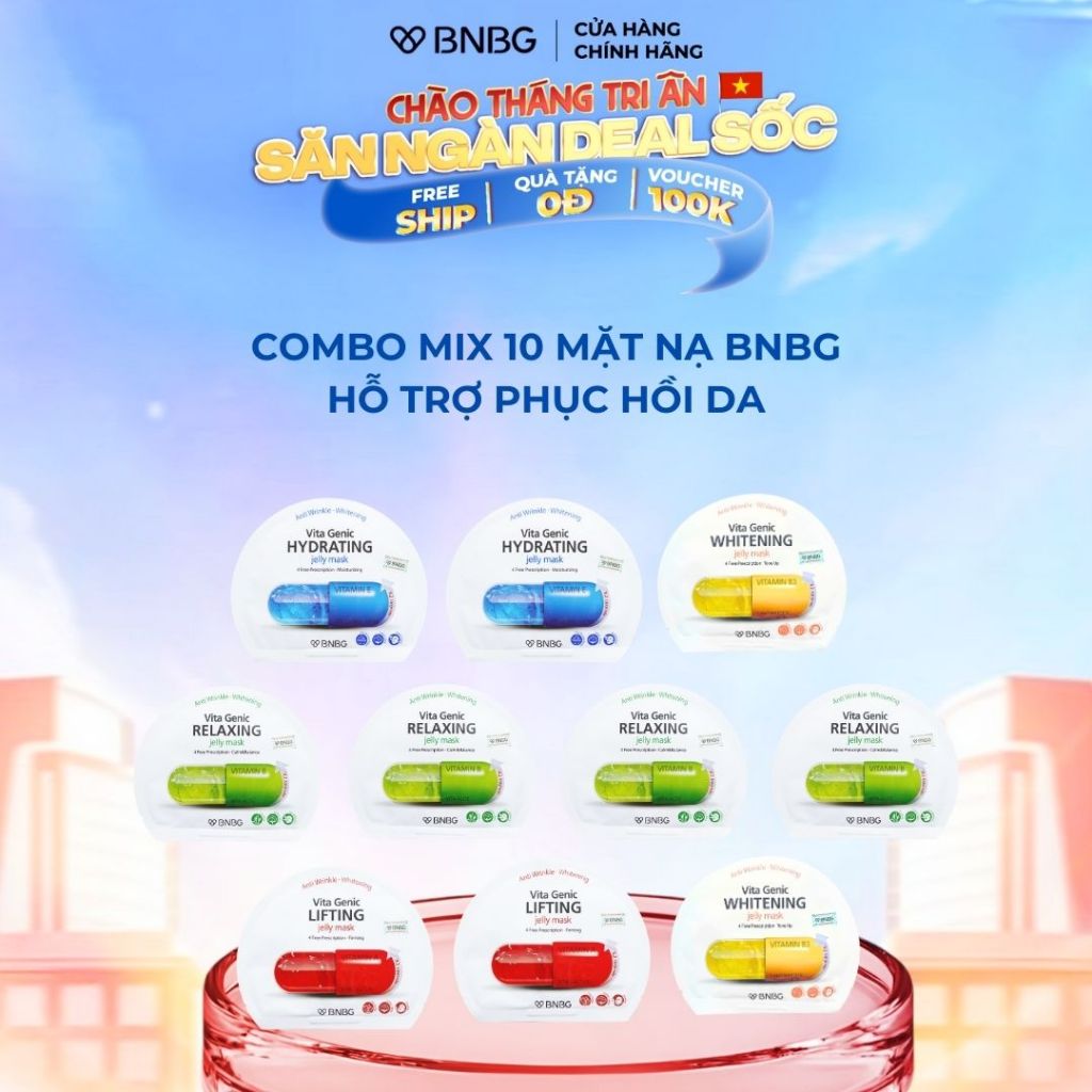 (KOL) Combo of 10 BNBG Mix Masks to Support Skin Recovery BNBG Vita ...