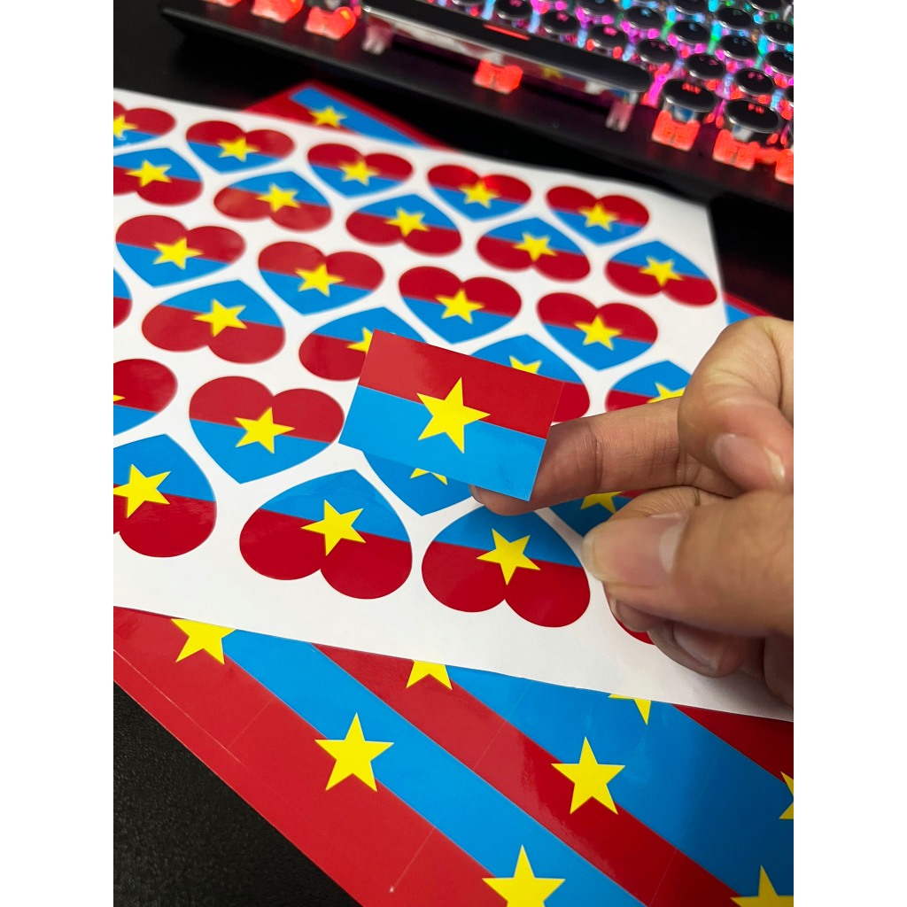 56 Vietnam Liberation Flag Stickers - A4 Size Vietnam Flag Sticker Decal | Shopee Malaysia