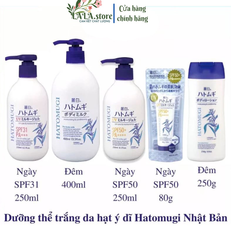 Japanese Hatomugi Body Lotion - Moisturizing, Brightening, Sunscreen ...