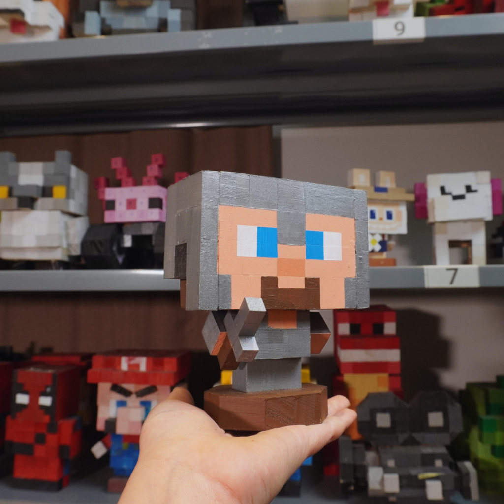 Minecraft Steve 2 Wooden Model | Handmade Production | Collectible ...