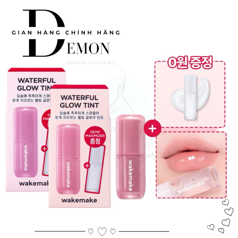 Wakemake Glow Tint lipstick comes with lip gloss 00 | Shopee Malaysia