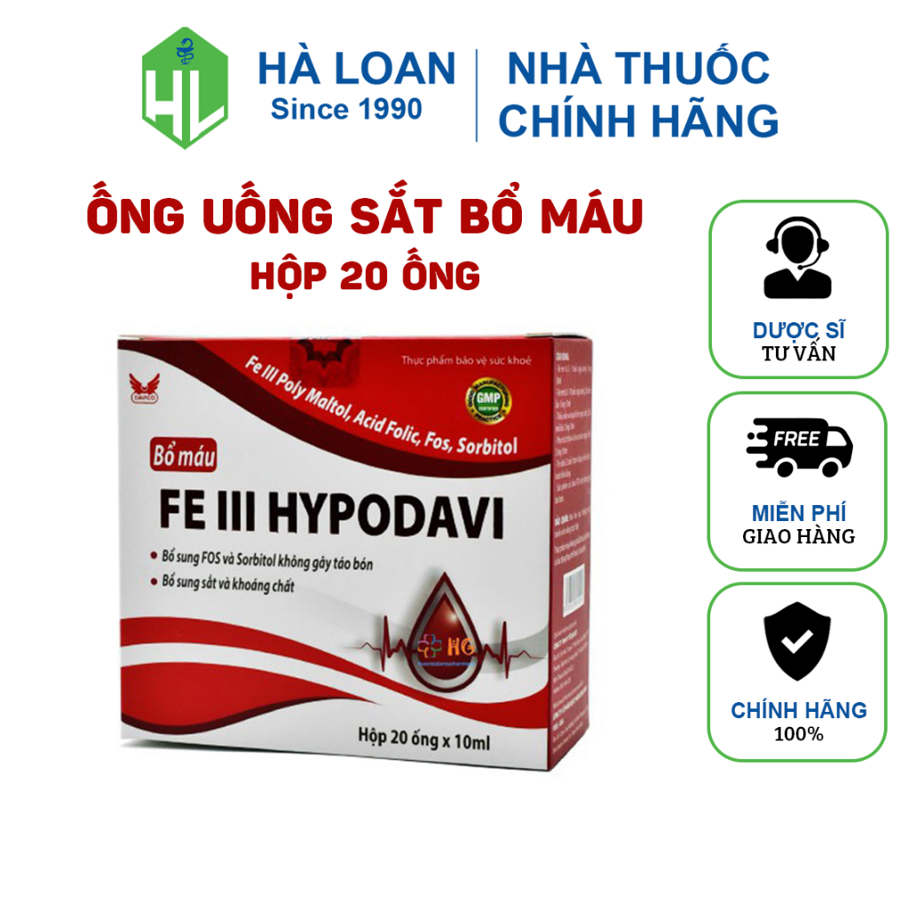 Fe III HYPODAVI blood supplement tube - Supplement iron, folic acid ...