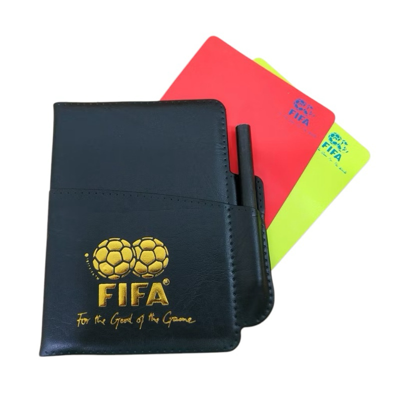 Football referee card, Red card with yellow card for football referee ...