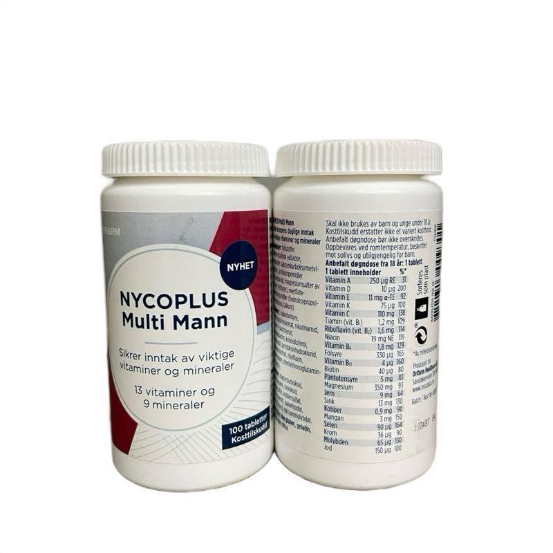 Multi Mann NYCOPLUS Norwegian vitamin and mineral supplements for men ...