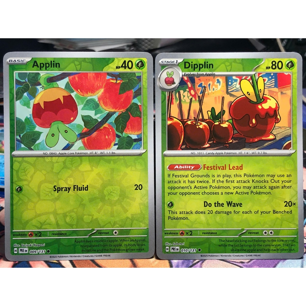 [KW2 Pokemon] [EN] Combo 2 Dipplin Cards - 010/131, Applin - 009/131 ...