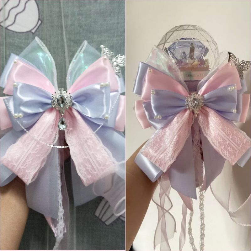 High quality pink lightstick bow - Seventeen boynextdoor Treasure IVE ...