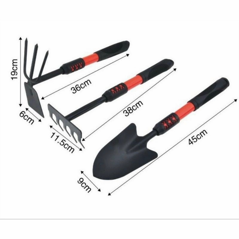 Garden tool set 3 Piece size Large with anti-rust powder coating_soft ...