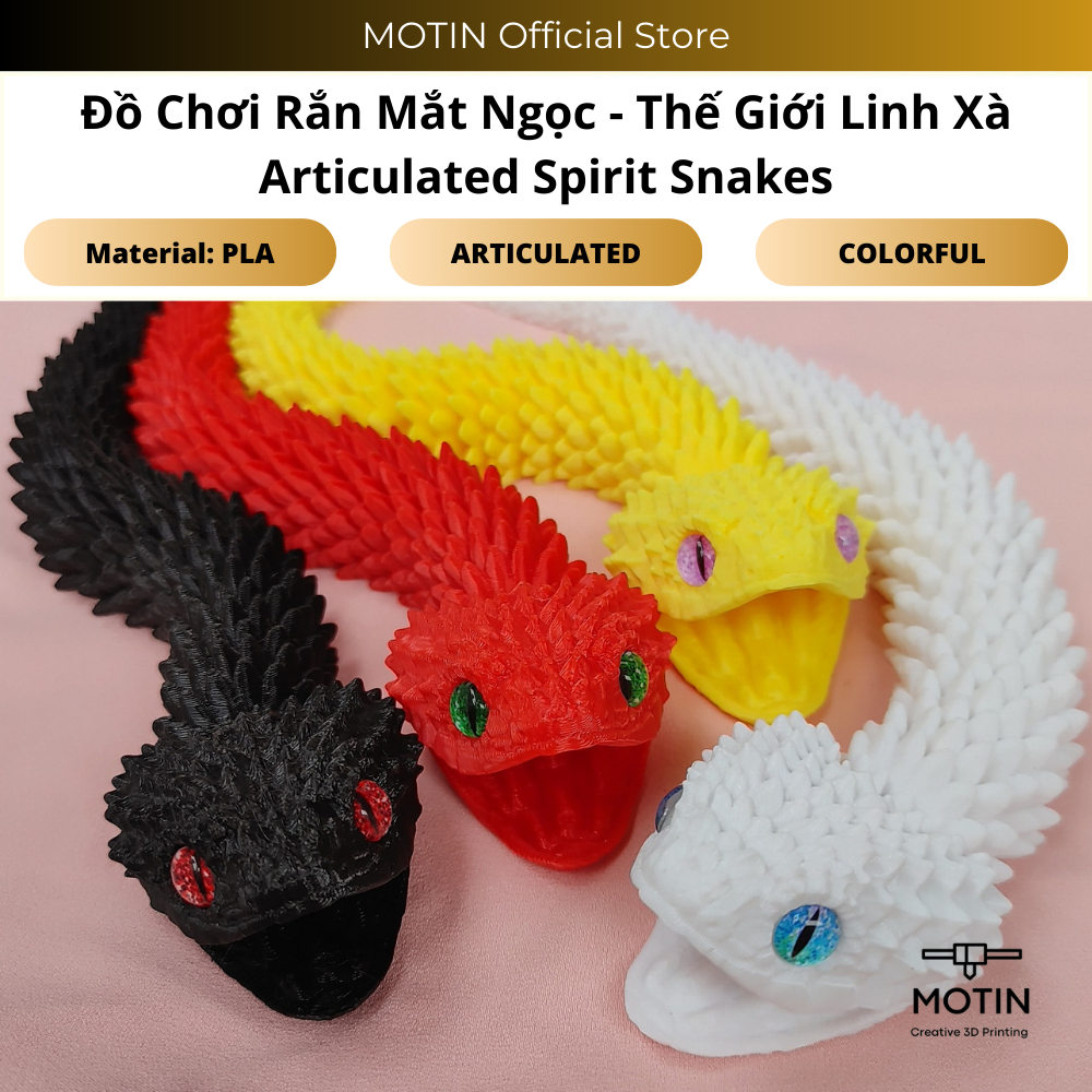 Articulated Spirit Snakes World 3D Printed Model Toys - Articulated ...