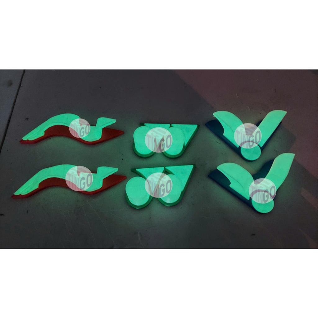 (luminous Color) Solid monolithic YoNeX, LiNinG, VicToR 3D printed ...