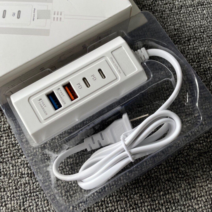 Smart Charging Socket, Integrated 2 PD Charging Ports, 2 Fast Charging ...