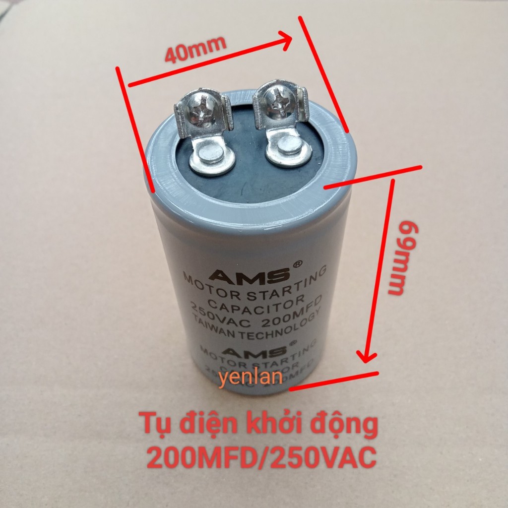 Starter Capacitor, Starter Capacitor 200 MFD (Ptake Capacitor) | Shopee ...