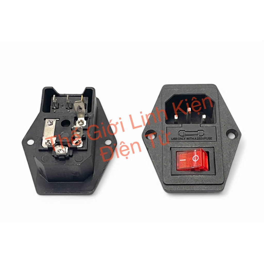 Ac-01a 250V-10A power cord socket with integrated switch | Shopee Malaysia