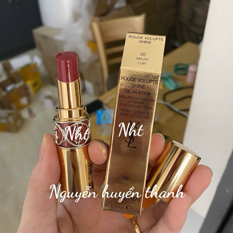 Ysl VOLUPTE SHINE COLOR 86 MAUVE CUIR FULLSIZE FULLBOX | Shopee Malaysia