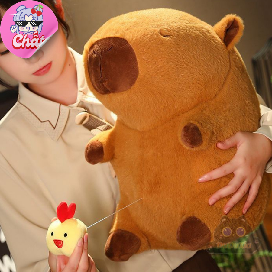 Capybara Funny Chicken Teddy Bear Capybara Chicken Toy Pull Out and In ...