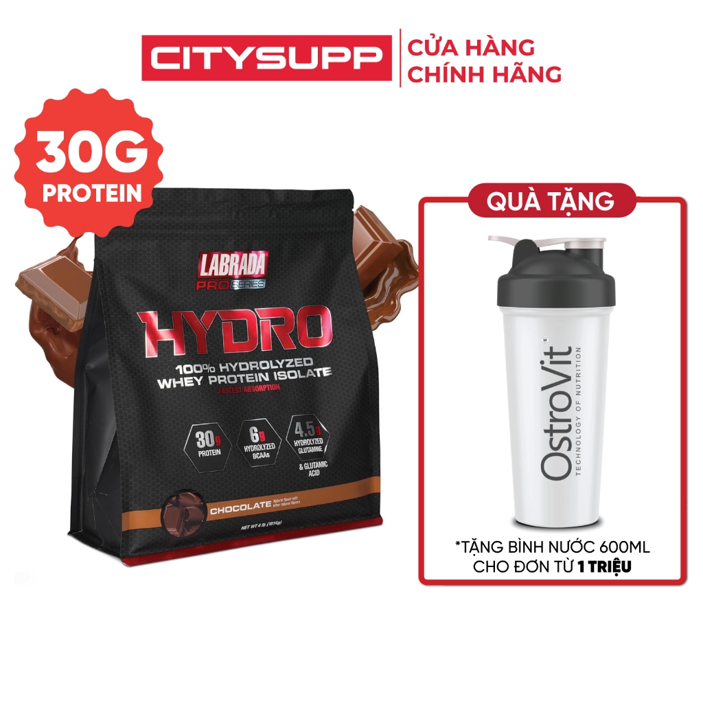 Labrada Pro Series HYDRO, 100% Whey Protein Hydrolyzed, 30g Protein, 6g ...