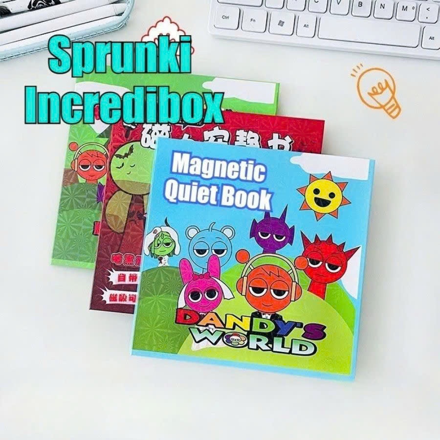 Sprunki Incredibox Sprunki Book Silent Magnetic Craft Toy Stacking Baby ...