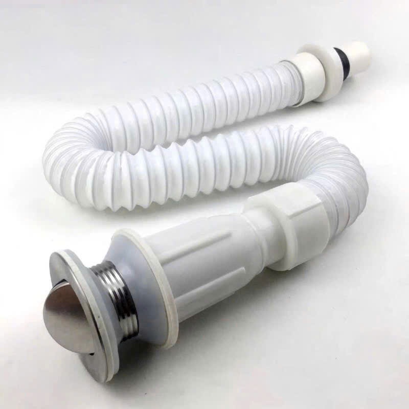 SUN PLASTIC Sink Drainage Siphon with Stainless Steel Head (lavabo ...