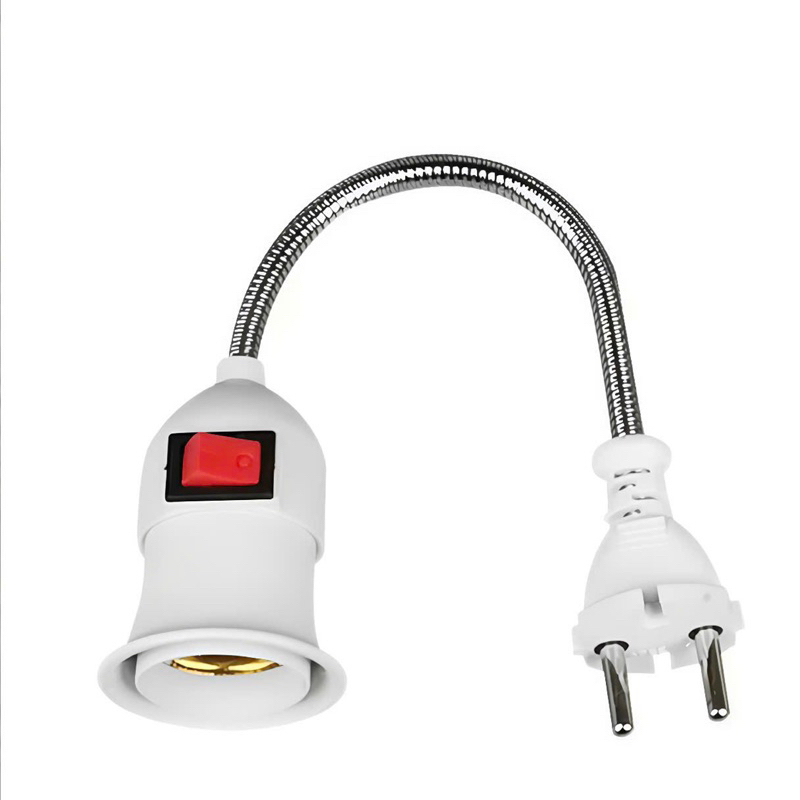 XO Bent spring socket E27 socket LED table lamp base with switch EU US ...