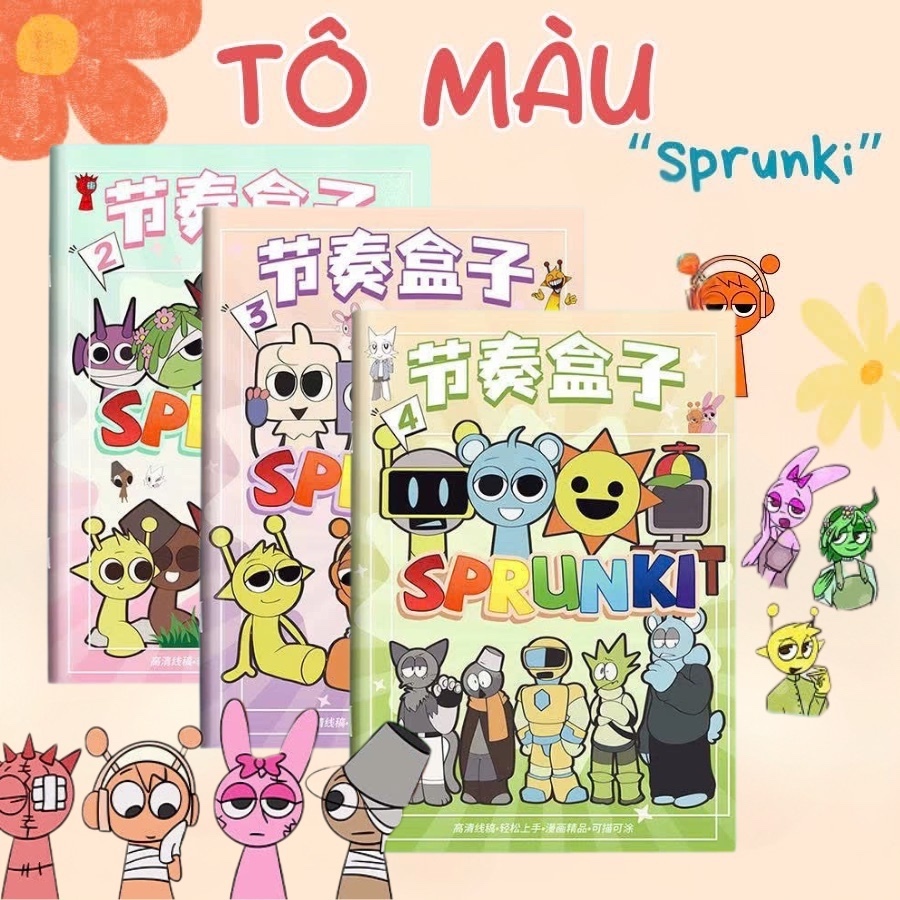 Sprunki Incredibox coloring books for children sprunki books with many ...