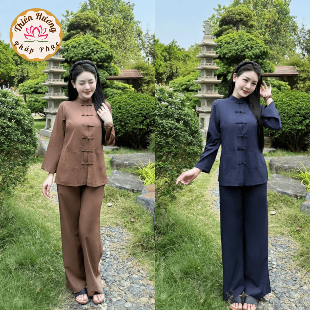 Ancient Chinese silk pagoda outfit with buttons Traditional long ...