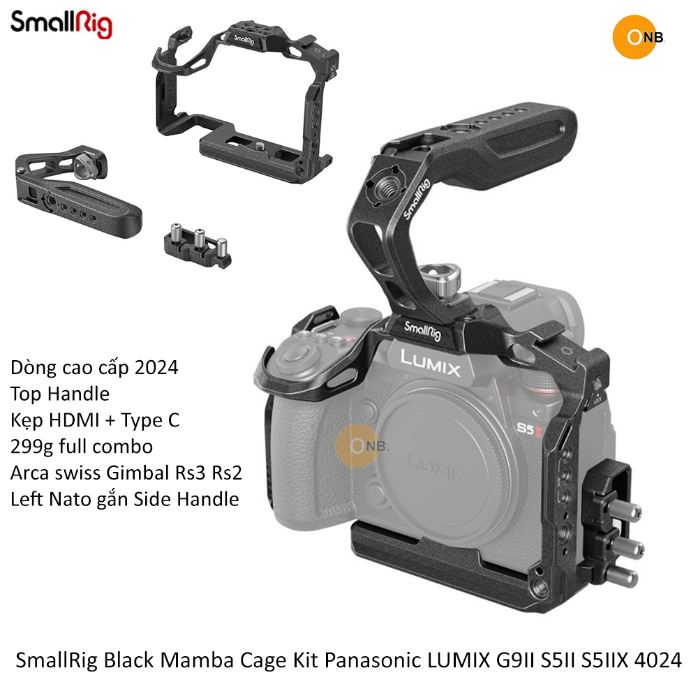 SmallRig Black Mamba Cage Kit Panasonic LUMIX G9II S5II S5IIX 4024 ...