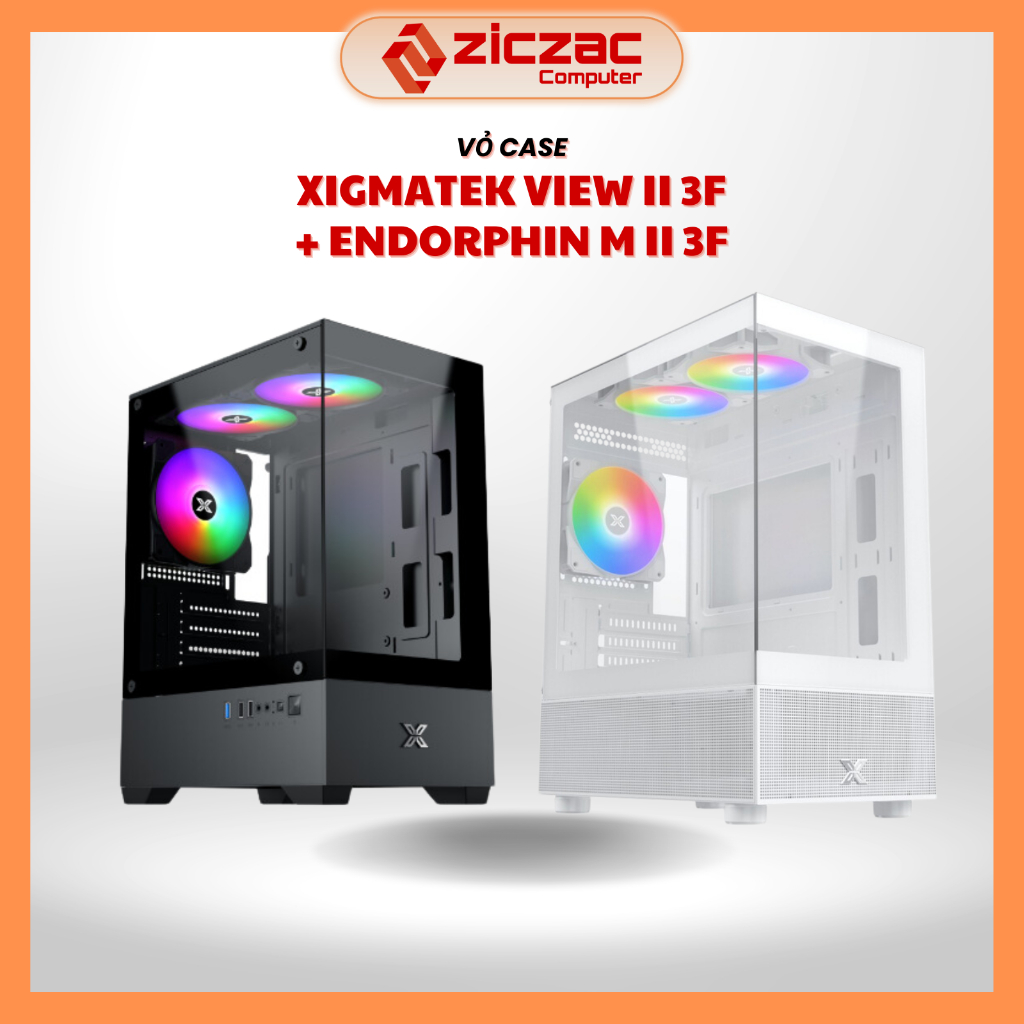 Xigmatek VIEW II - Endorphin M II 3GF PC case with 3 fans and 2 glass sides - Genuine | Shopee ...