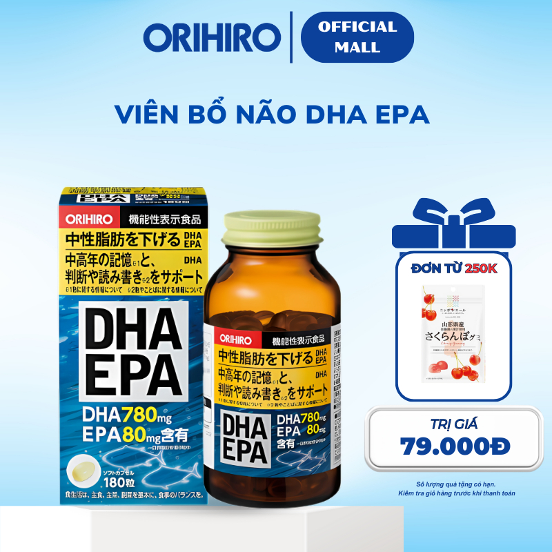 Orihiro DHA EPA brain supplement 180 tablets | Shopee Malaysia