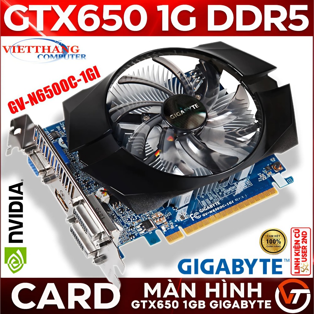 Vga - Used Gigabyte GTX650 1GB DDR5 Video Card in good condition Full ...