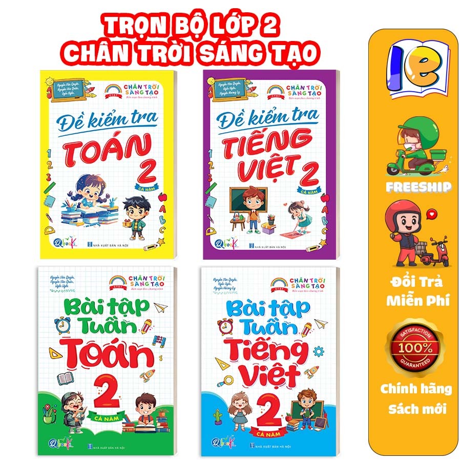 Book - Combo of Weekly Exercises, Math and Vietnamese Tests Grade 2 ...