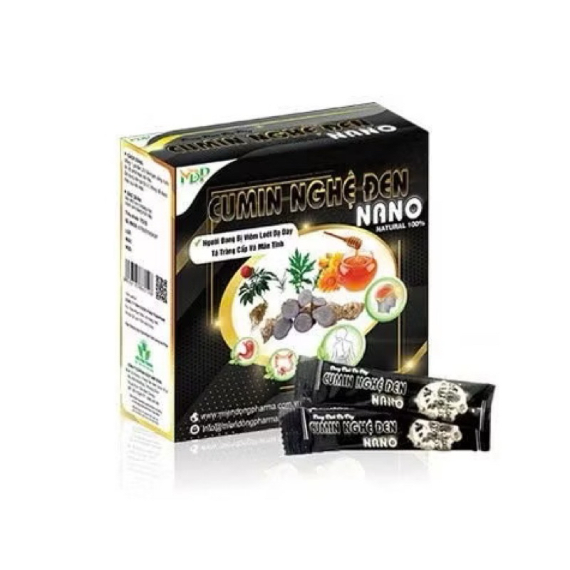 Nano black turmeric Cumin supports gastric and duodenal ulcers, box of ...
