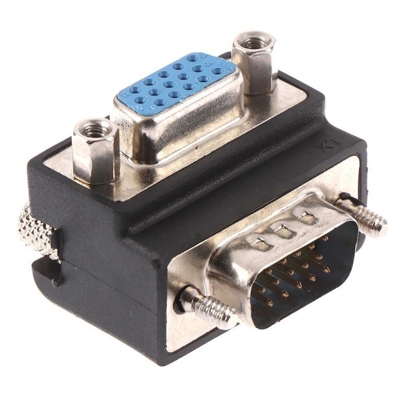 VGA Extension Head: Male to Female with 90 Degree Angle Bending ...