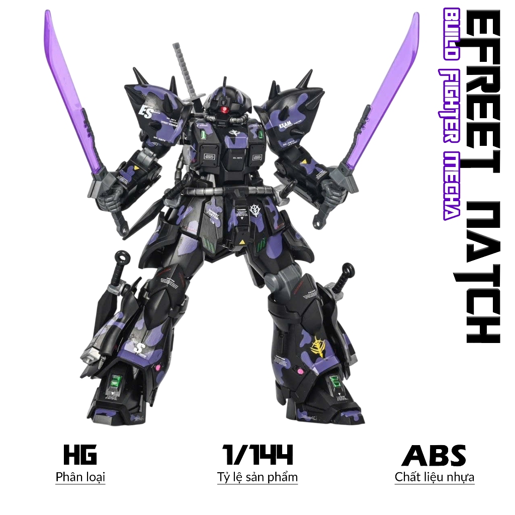 HG Efreet Natch Custom Model, 1/144 Mobile Suit, Plastic Assembly Toy ...