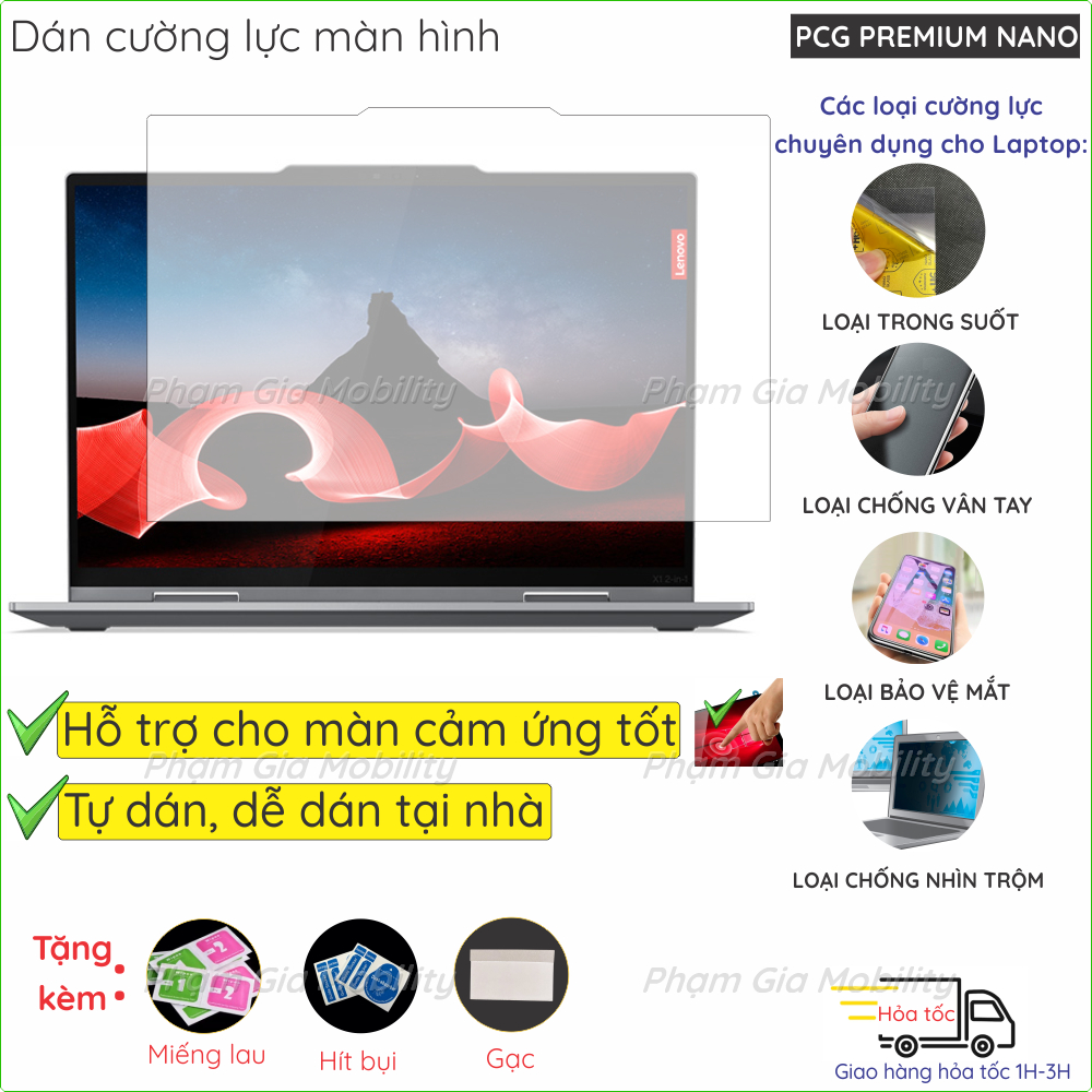 Lenovo ThinkPad X1 Gen 9 2in1 2n1 screen protector, clear, rough nano ...
