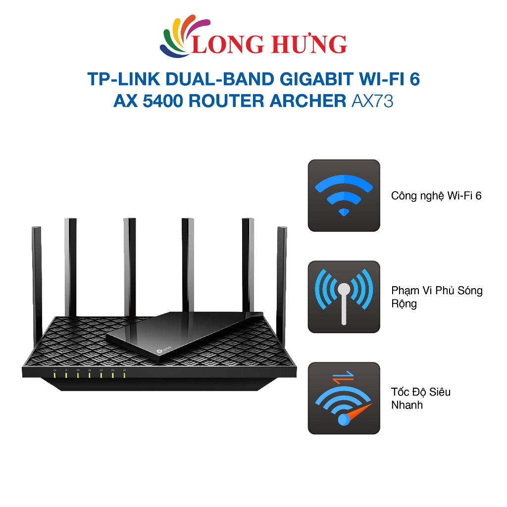 TP-Link Dual-Band Gigabit Wi-Fi 6 AX 5400 Router Archer AX73 - Genuine ...